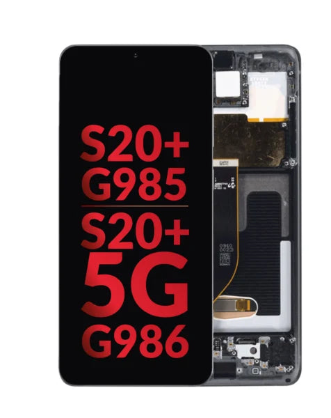 Pantalla OLED con marco Galaxy S20 Plus 5G (G985 / G986) (Negro cosmic – Celovendo. Repuestos ...