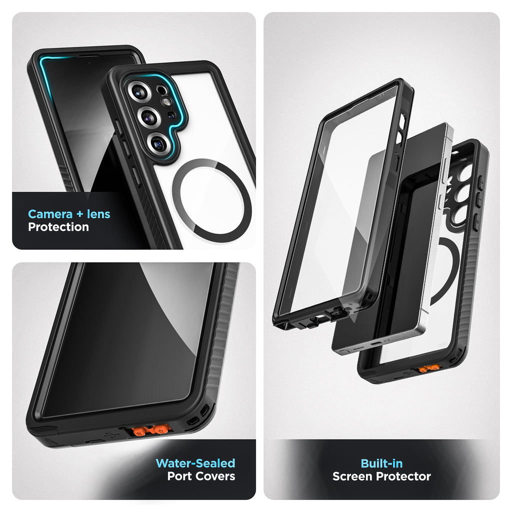 Funda hibrida transparente impermeable REDPEPPER FS Series Galaxy S25 – Celovendo. Repuestos ...