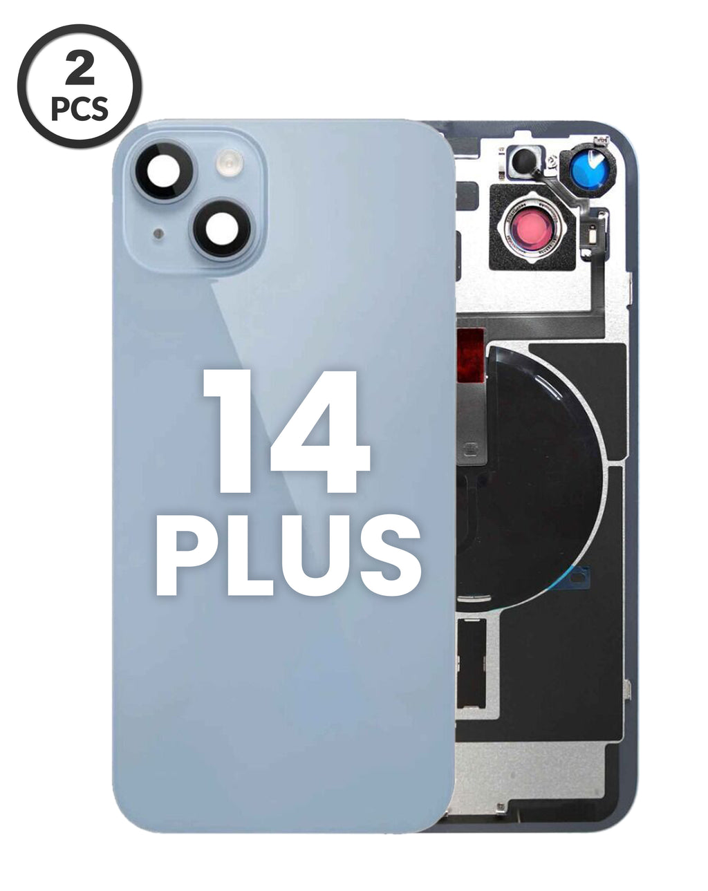Tapa Trasera Con Nfc Inalambrico Y Iman Magsafe Iphone 14 Plus Blue