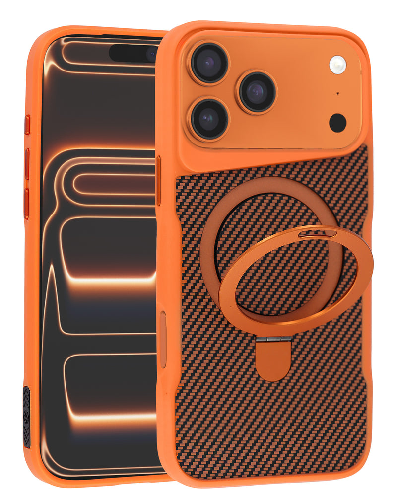 Case fibra de carbono magnetico con soporte Apple iPhone 17 Pro Max OR ...