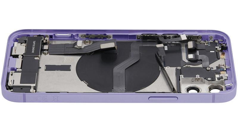 tapa trasera con puerto de carga flex y partes pequenas iPhone 12 (Pur ...