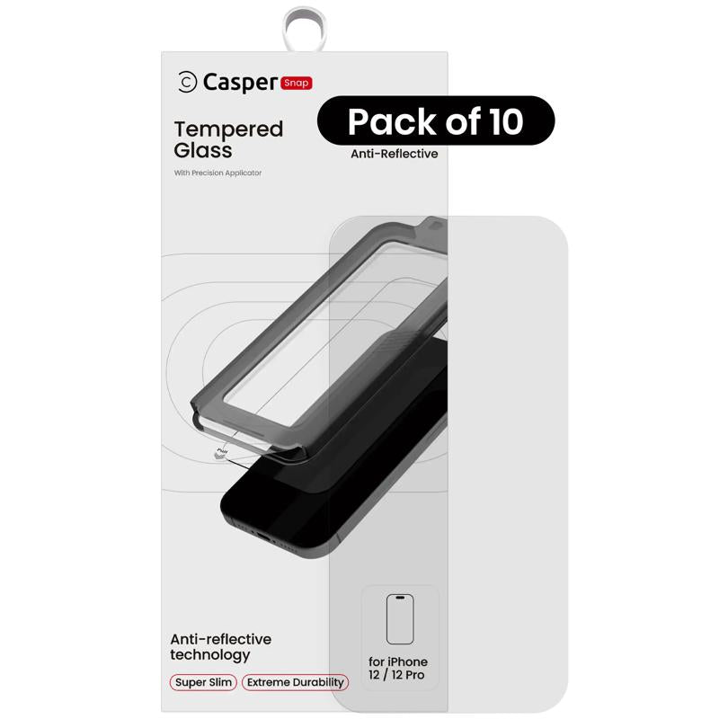 Tapa trasera Casper Snap iPhone 12 / 12 Pro (10 Pack) (AR Clear ...